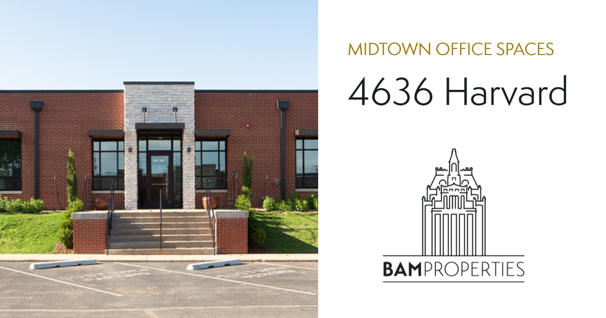 4636 Harvard: Midtown Tulsa Office Spaces for Lease